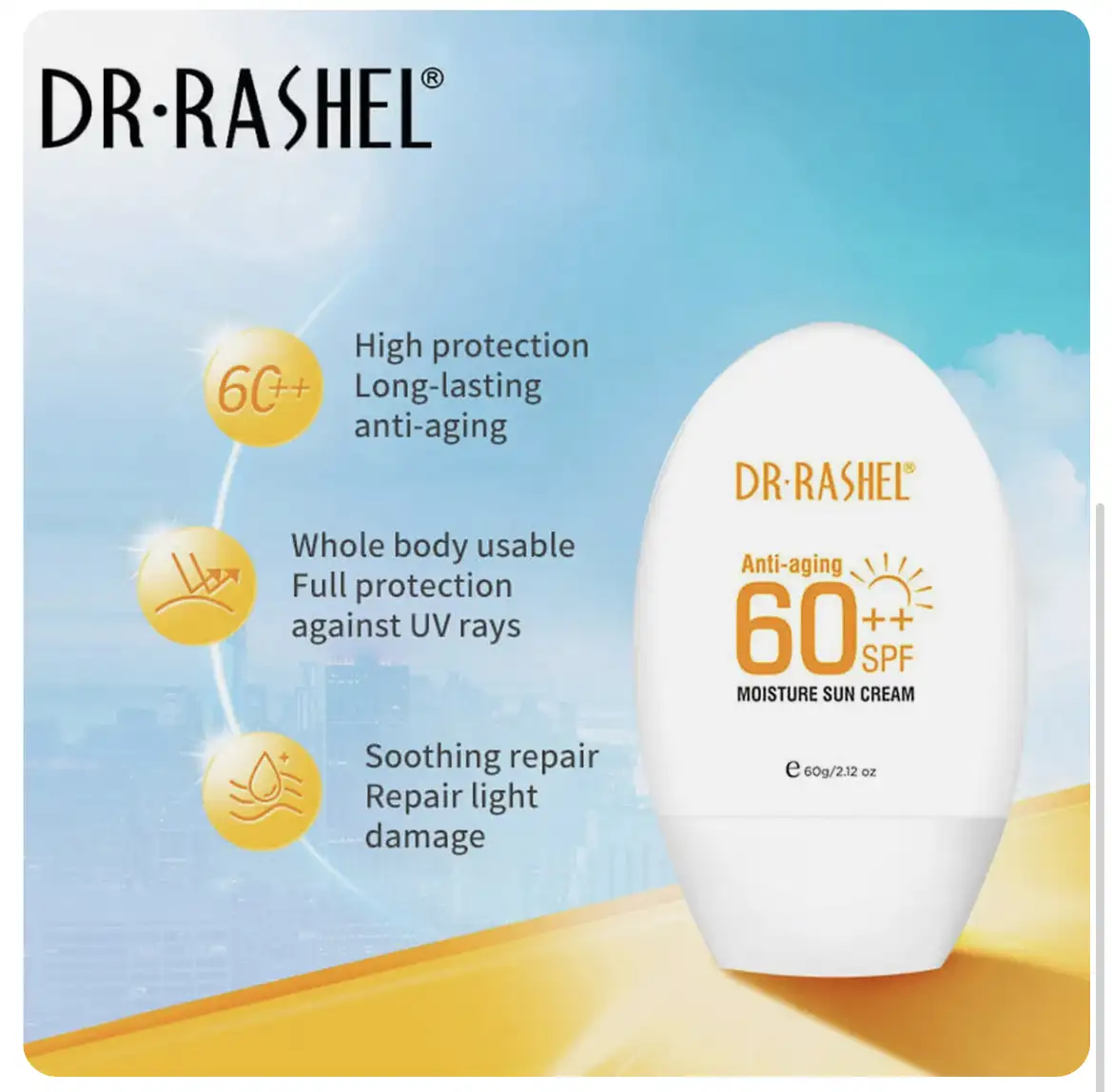 DR RASHEL ANTI-AGING MOISTURE SUN CREAM SPF 60